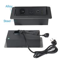 China French Recessed Pop Up Electrical Kitchen Counter Sockets Tabletop Outlet for sale