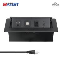 China Recessed Floor Pop Up Socket Box Electrical Outlet 10W USB Space Saving for sale