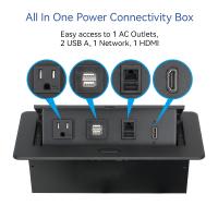 China Recessed Floor Pop Up Socket Box Electrical Outlet 10W USB Space Saving for sale