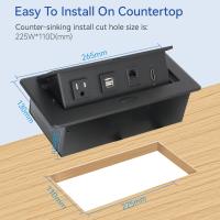 China Recessed Floor Pop Up Socket Box Electrical Outlet 10W USB Space Saving for sale