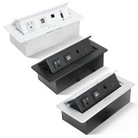 China Recessed Floor Pop Up Socket Box Electrical Outlet 10W USB Space Saving for sale