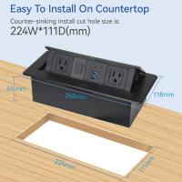 China 20W Retractable Pop Up Socket Box Office Desk Plug For Seamless Furniture Integration for sale