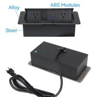China 20W Retractable Pop Up Socket Box Office Desk Plug For Seamless Furniture Integration for sale
