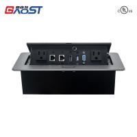 China Multifunction Usb Desk Recessed Worktop Sockets Box For Workspace Room ODM for sale
