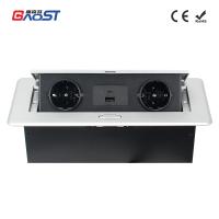 China Modern Damped Pop Up Socket Box 20W USB Desk Plug Alloy faceplate for sale