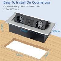 China Modern Damped Pop Up Socket Box 20W USB Desk Plug Alloy faceplate for sale