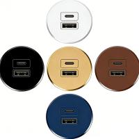 China 65W Dual Recessed USB Charger Port Aluminum Alloy Housing For Sofa Furniture Integration for sale