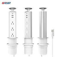 China Desktop Pop Up Hidden Retractable Power Socket For Worktop Workstations for sale