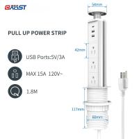 China Desktop Pop Up Hidden Retractable Power Socket For Worktop Workstations for sale