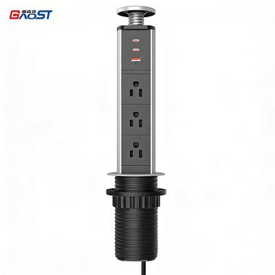 China OEM Retractable Socket Outlets Pop Up Plugs Power Strip 125V for sale