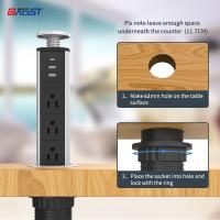 China OEM Retractable Socket Outlets Pop Up Plugs Power Strip 125V for sale