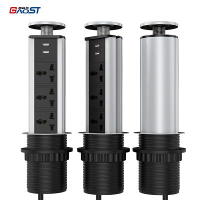 China 82mm Conceal Retractable Pop Up Power Socket Universal Outlet For Kitchen Workspace Top for sale