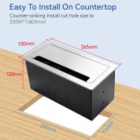 China Popup Seamless Recessed Desktop Electrical Socket 10W USBA Charge for sale
