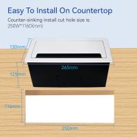 China Multimedia Flip Up Conference Electrical Socket Embedded Desk Mounted Custom for sale