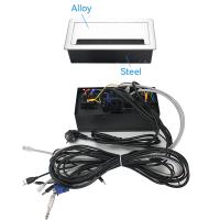 China Alloy Faceplate Recessed Flip Up Outlet Power Socket Plug Silent Damping for sale