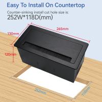 China 13A Desktop Flip Up Conference Electrical Socket Multimedia Power Box For Office Conference Podiums for sale