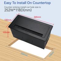 China Multifunctional Flip Up Power Socket plug 20W USBA USBC For desk Cable Management for sale