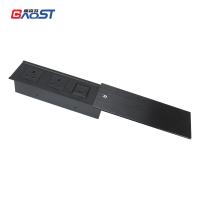 China Boss Tabletop Sliding Socket UK Desk Mounted Power Outlet For Workstation for sale