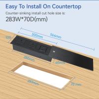 China Boss Tabletop Sliding Socket UK Desk Mounted Power Outlet For Workstation for sale