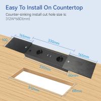 China Schuko Office Desk Sliding Socket Power Module HDMI Data Interfaces OEM for sale