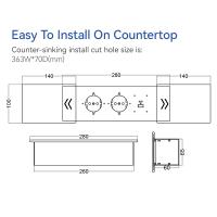 China ODM Office Desk Sliding Socket Power Outlet With Usb Aluminium Alloy for sale