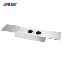 China ODM Office Desk Sliding Socket Power Outlet With Usb Aluminium Alloy for sale