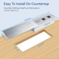 China Recessed Hidden Conference Table Power Socket Outlet Hub 20W USB Fast Charging for sale