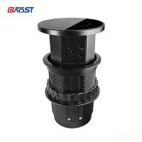 China Countertop Retractable Power Socket Outlet Waterproof IP65 15W QI Wireless Charger for sale