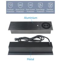 China Hidden Desk Sliding Socket Outlet 15W Qi Usb Outlet For Desk for sale