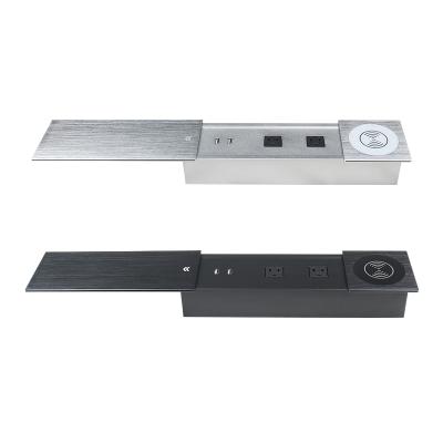 China Hidden Desk Sliding Socket Outlet 15W Qi Usb Outlet For Desk for sale