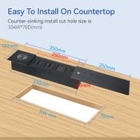 China Flush Mount power Office Desk Plug Sockets Outlet Box 110V-250V DHMI for sale