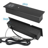 China Flush Mount power Office Desk Plug Sockets Outlet Box 110V-250V DHMI for sale