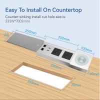 China Modern Sliding Socket UK Outlets Integrated LAN HDMI Ports In Desk Power Outlet for sale