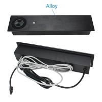 China Aluminum Concealed Desk Meeting Table Power Outlet Socket Sliding Panel USBA USBC for sale