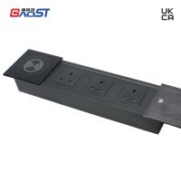 China UKCA Conference Tables Sliding Socket Power Unit Hidden 15W Wireless Charging for sale