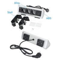 China 40mm Desk Clamp On Power Outlet Strip USB C SAA Certificated for sale