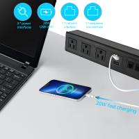 China Multifunctional Desk Clamp Power Outlet Center USB C PD20W for sale