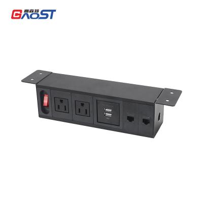 China 276mm Under Desk Power Strip Mountable Board ODM for sale