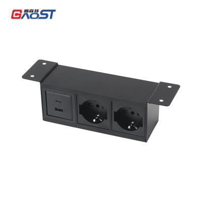 China Commercial Under Desk Power Strip Outlet 20W USBA USBC 250V for sale