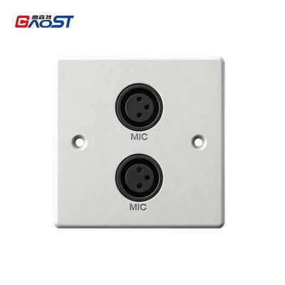 China 68mm Dual XLR Aluminum Alloy Audio Visual Box Multimedia Surge Protector For Microphone Mixer for sale