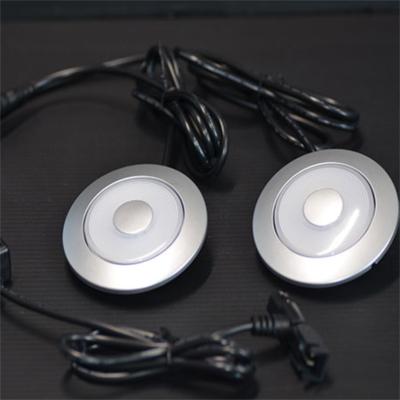 China 12 Volt LED Puck Couch Reading Light Dimmable Ultra Slim for sale