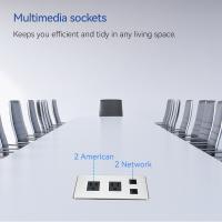 China Desktop Recessed Power Strip Conference Table Outlet Hub Embedded Connectivity Box for sale