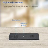 China Office Conference Table Recessed Power Strip Electrical Outlet US Standard 65W for sale