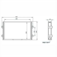 China Metal Pull Out Under Desk Organizer Tray Shelf 250mm For Standing Desks for sale