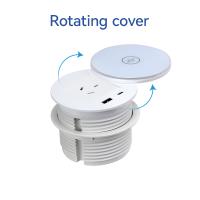 China Rotary Fully Desk Grommet Power Outlet Recessed Strip SAA Certificated for sale