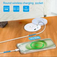 China Rotary Fully Desk Grommet Power Outlet Recessed Strip SAA Certificated for sale