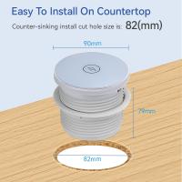 China Concealable In Desk Power Grommet Wireless Charging Flush Mount ODM for sale