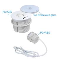 China Concealable In Desk Power Grommet Wireless Charging Flush Mount ODM for sale
