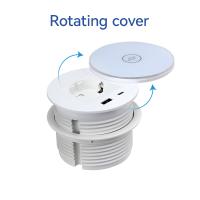 China Concealable In Desk Power Grommet Wireless Charging Flush Mount ODM for sale