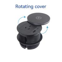 China USBC Fast Charge Desk Power Grommet Electrical Plug Fire Resistant for sale